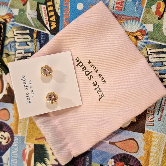 kate spade | Jewelry | Kate Spade Simplicity Pink Jewel Stud Earrings ...